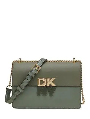 Dkny Echo Small Chain Flap Bag - Olive