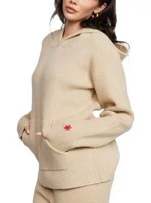 SAMII RYAN Cupid Knit Hoodie - Tan