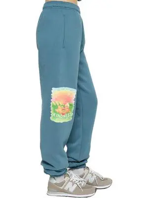 SAMII RYAN Kindness Relaxed Fit Sweatpants - Blue