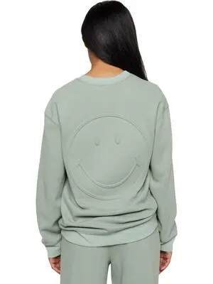 SAMII RYAN Smiley Thermal Crewneck - Green