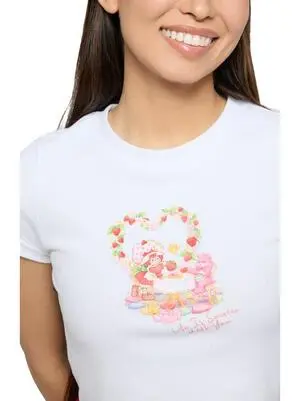 SAMII RYAN Life Is Sweet Baby Tee - White
