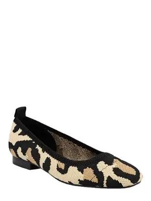 Mia MIA Raisa Stretch Knit Flat New Leopard