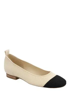 Mia MIA Raisa Stretch Knit Flat Sand/black