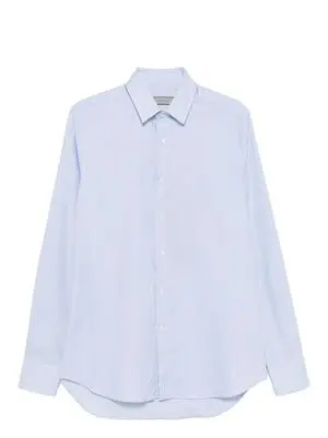 Canali Grid-pattern Shirt - Blue