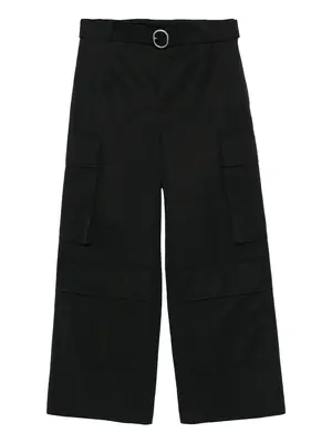 JIL SANDER Belted Cargo Trousers - Black