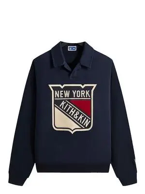 Kith X New York Rangers Shield Vintage Nelson Rugby - Nocturnal