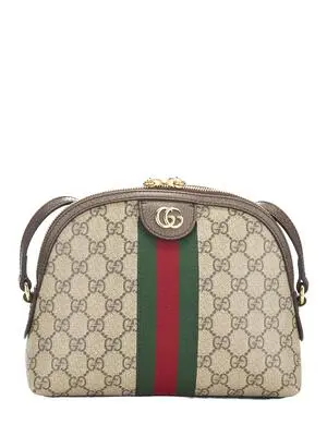 Gucci GG Supreme Ophidia Dome Small Shoulder Bag Beige