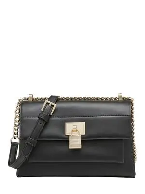 Dkny Evie Flap Shoulder Bag Blk/gold