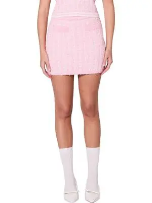 ENDLESS ROSE Endless Rose Plaid Knit Miniskirt
