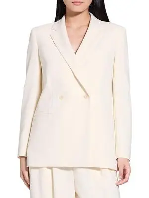 Theory Theory Relaxed Double Breasted Blazer Rice