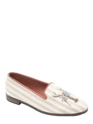 BYPAIGE ByPaige Needlepoint Loafer Tan/ivory Stripe