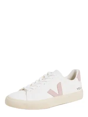 VEJA Campo Chromefree Leather Sneakers - Extra-white/babe
