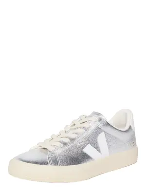 VEJA Campo Chromefree Leather Sneakers - Silver White