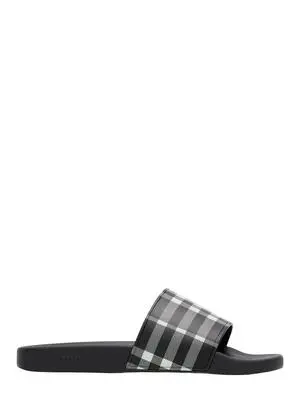 Burberry Furley Check Slide Sandals Black/calico Ip Chk