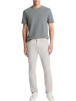 Vince Dylan Slim Fit Stretch-cotton Pant - Natural