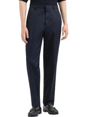 Emporio Armani Pima Cotton Trousers - Navy Blue