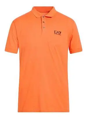 EA7 Polo Shirt Size Cotton, Elastane - Orange