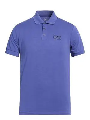 EA7 Polo Shirt Size Cotton, Elastane - Purple
