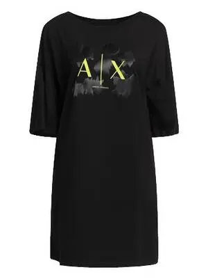 Armani Exchange Mini Cotton T-shirt Dress - Black