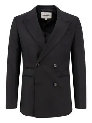 TONYWACK Tailored Wool Blend Blazer - Black