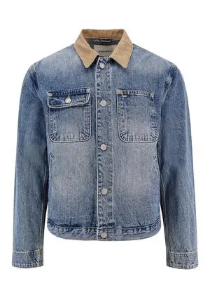 TONYWACK Work Washed Denim Jacket - Blue