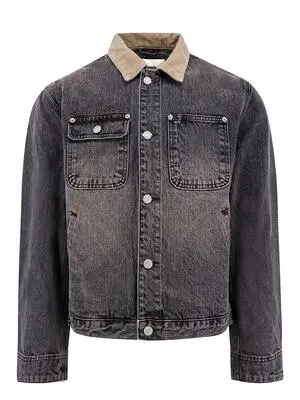 TONYWACK Work Washed Denim Jacket - Grey