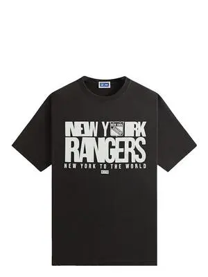 Kith X New York Rangers New York To The World Vintage Tee Shirt - Black