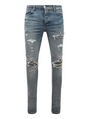 Amiri Mx1 Neon Plaid Jeans - Clay Indigo