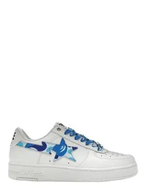 A BATHING APE Sta Low Abc Camo Sneakers - White/blue
