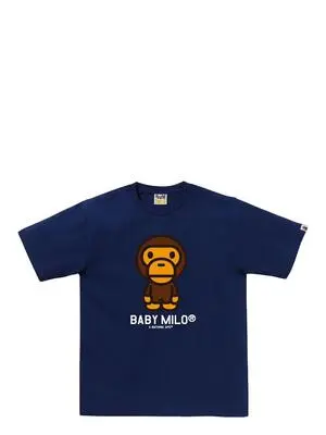 A BATHING APE Baby Milo Tee Shirt - Navy Blue