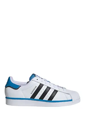 Adidas Superstar Lace Up Sneakers - Cloud White/core Black/bright Blue