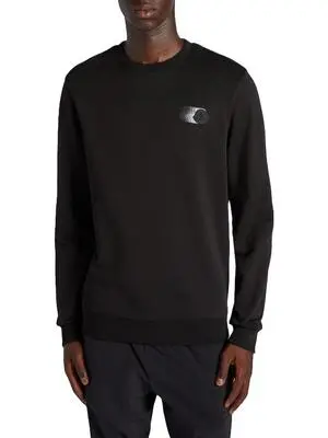 Moncler Logo Patch Cotton Sweatshirt - Black