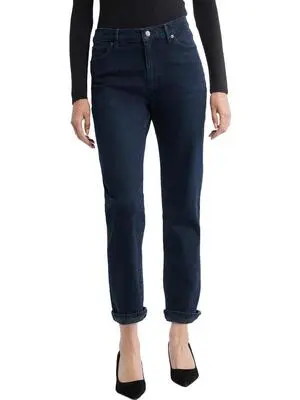 FRAME FRAME The Borrowed Mid-Rise Boyfriend Jeans Galvanize