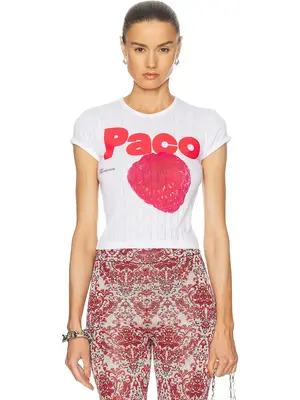 Rabanne Paco Graphic T-shirt - White