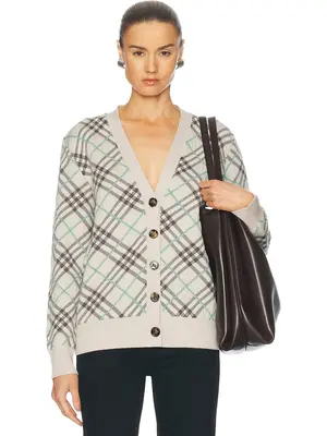 Burberry Long Sleeve Cardigan - Husk Ip Check