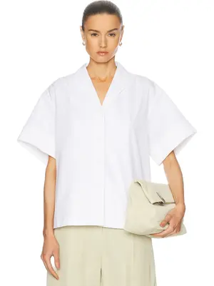 JIL SANDER Cropped Cotton Poplin Shirt - Optic White