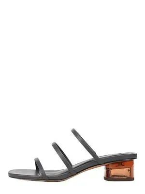 Vince Palm Springs Leather Heeled Sandal - Red