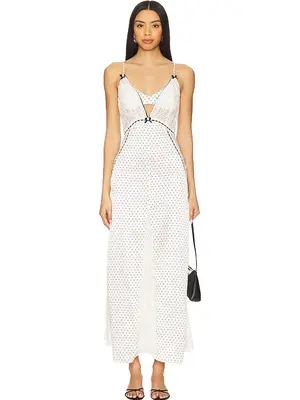 Free People X Intimately Fp Playing Cupid Maxi Dress - Ivory Combo