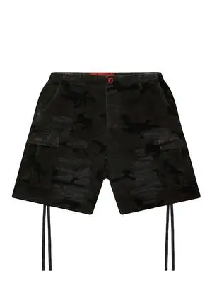 HELLSTAR Distressed Cargo Shorts - Black
