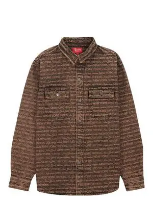 Supreme Type Jacquard Denim Shirt - Brown