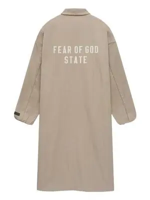 Fear Of God Essentials Textured Nylon Trench - Desert Sand