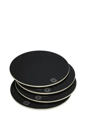 THE MARTHA, BY BACCARAT Octagon Coaster Set - Black