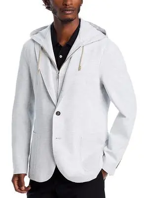 Eleventy Cotton Pique Jersey Soft Jacket Light Grey