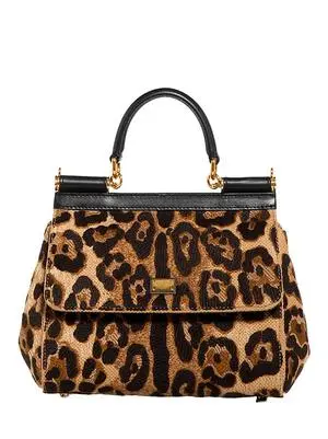 Dolce & Gabbana Dolce & Gabbana Medium Sicily Handbag Leo/black