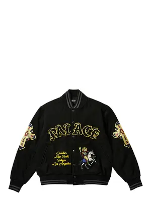 PALACE Saints Varsity Jacket - Black