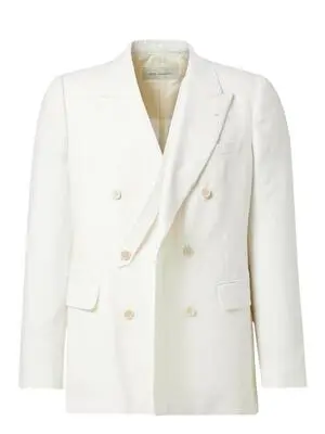 Dries Van Noten Linen, Wool, Silk, And Cashmere Blazer - Neutrals