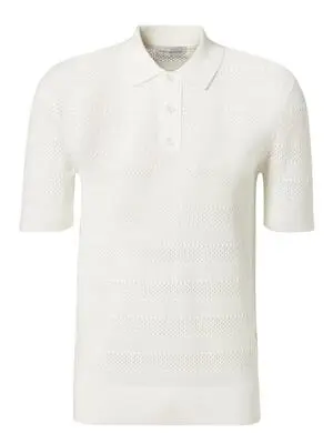 Dries Van Noten Knitted Polo Shirt - White