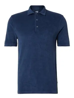 Fedeli Cotton Terry Polo Shirt - Blue