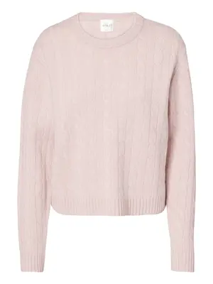 LESET Zoe Cable-knit Sweater - Pink