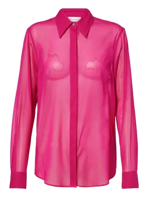 Dries Van Noten Silk-blend Shirt - Pink